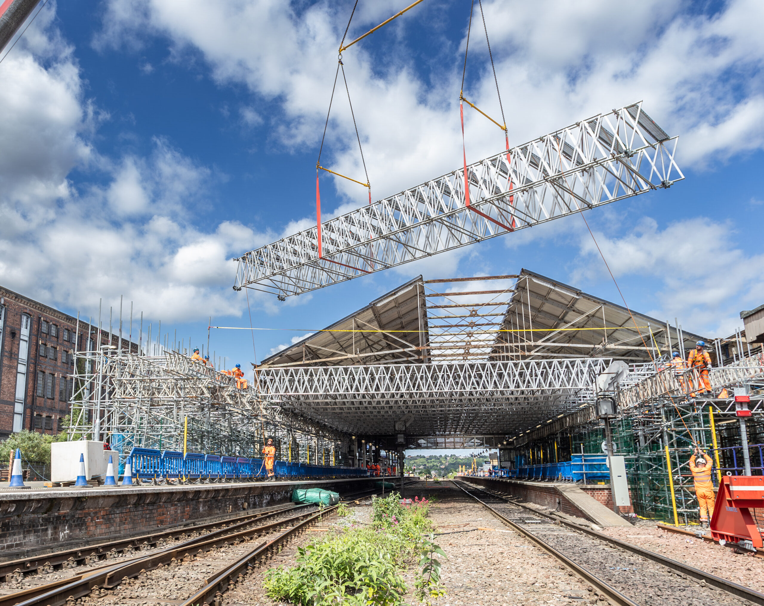 Restoration of unique roof underway in Huddersfield station’s historic ...