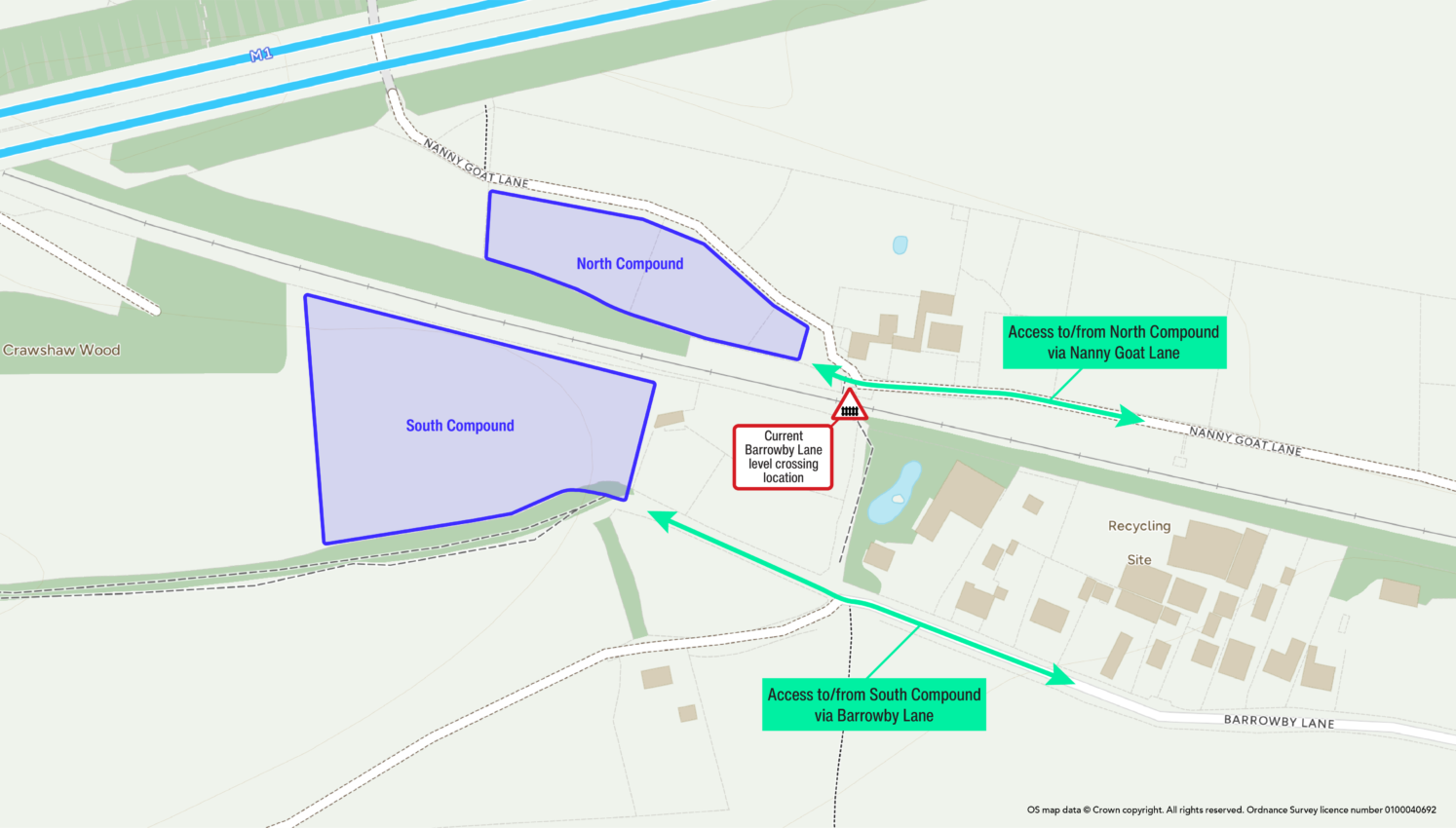 Barrowby Lane Bridleway Footbridge - Transpennine Route Upgrade